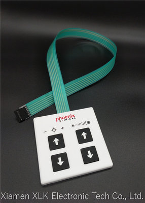 Plastic & Rubber Membrane Push Button Switch , Smooth Membrane Switch Keypad