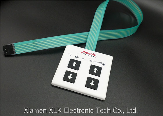 Plastic & Rubber Membrane Push Button Switch , Smooth Membrane Switch Keypad