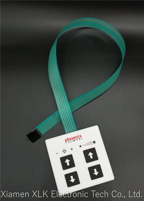 Plastic & Rubber Membrane Push Button Switch , Smooth Membrane Switch Keypad