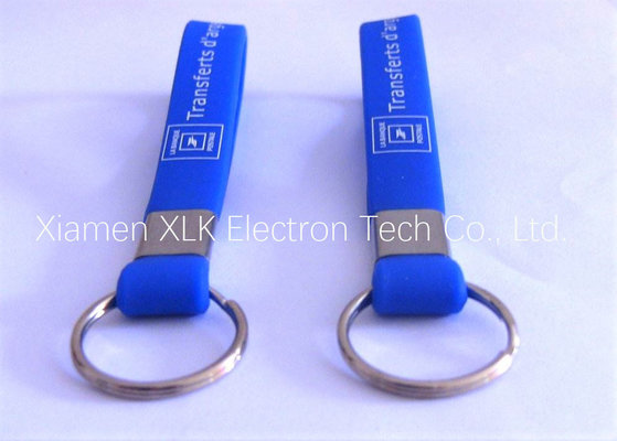 Fashion Promotional Silicone Key Ring / Custom Silicone Keychains For Children