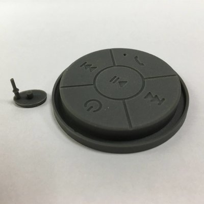 Round Silicone Rubber Buttons With Custom Digital Printing Weathering Resistance