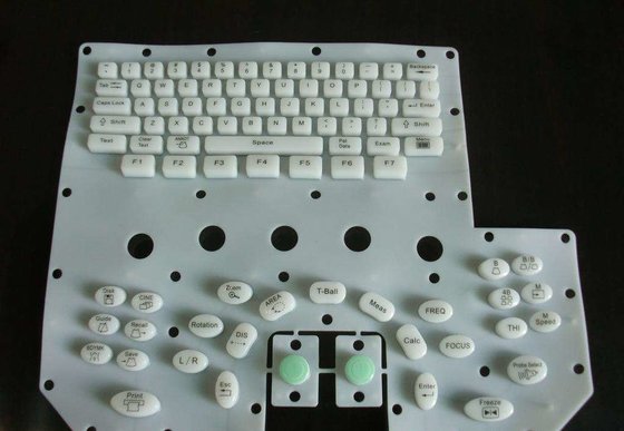 Eco Friendly Flexible Silicone Rubber Pc Keyboard With Colored Key Tops