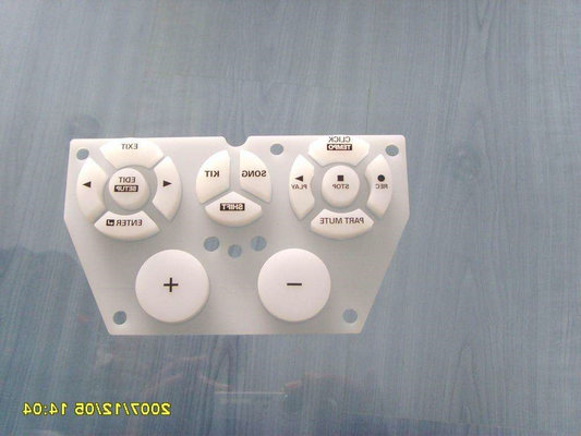 Durable Smooth 5 Button Keypad , Backlit Silicone Keyboard Rubber Pads