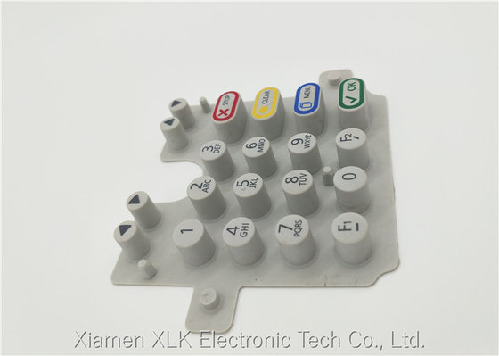 Eco Friendly Flexible Silicone Rubber Pc Keyboard With Colored Key Tops