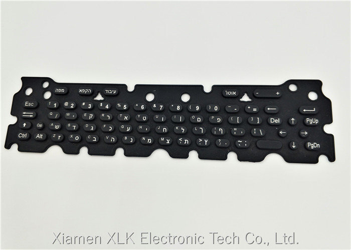 Big Size Black Silicone Rubber Keypad Custom Made 30~90 Shore A Hardness