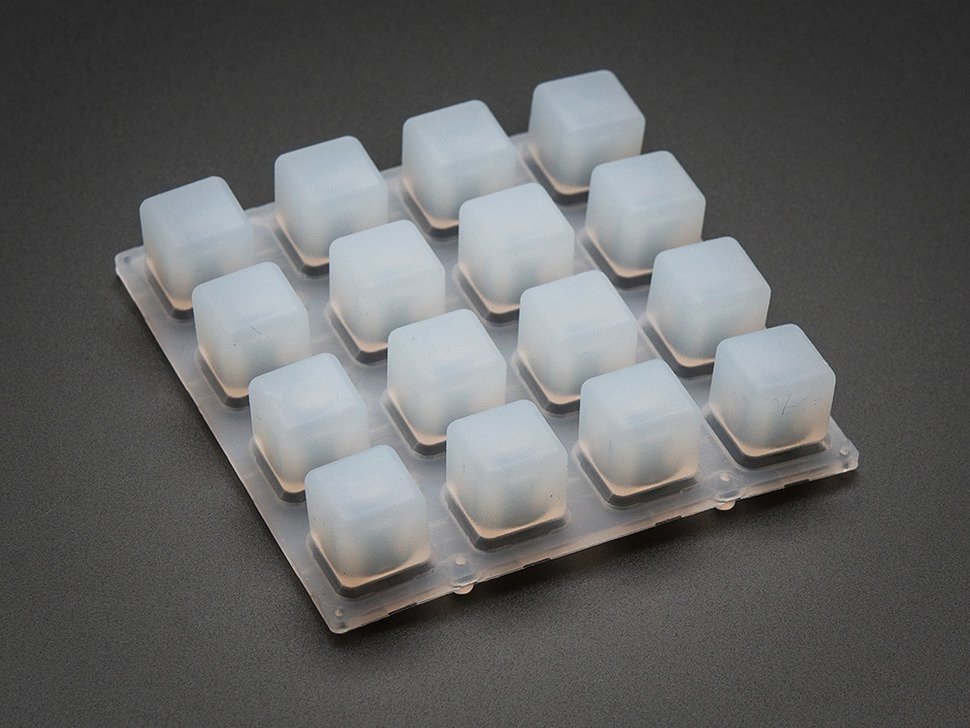 Custom Shapes 16 Button Keypad , 4x4 Button Keypad Silicone Rubber Products