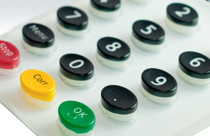 Screen Printing 100% Silicone Numeric Keypad Customized Color 40A~70A Hardness