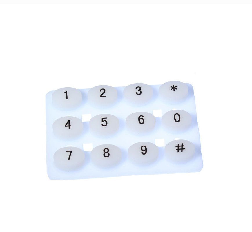 Recycled Industrial Numeric Keypad Silicone Rubber Products With Carbon Pill