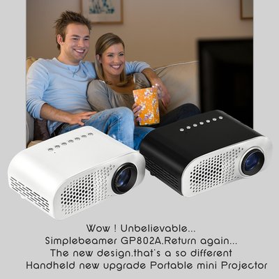 simplebeamer GP802A double HDMI port new mini led projector,Micro Portable game Projector with ATSC,HDTV