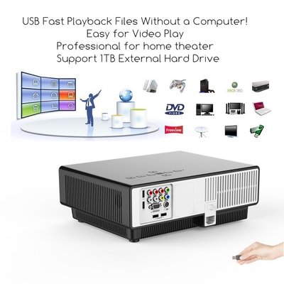 simplebeamer W330 Android multimedia LCD projector,2800 lumens real home theater Projector with wireless exceed  3D proj