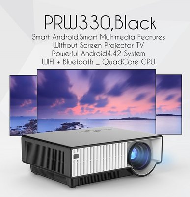 simplebeamer W330 Android multimedia LCD projector,2800 lumens real home theater Projector with wireless exceed  3D proj