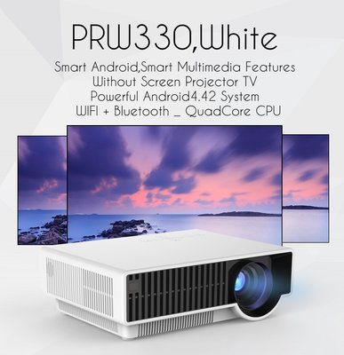 simplebeamer W330 Android multimedia LCD projector,2800 lumens real home theater Projector with wireless exceed  3D proj