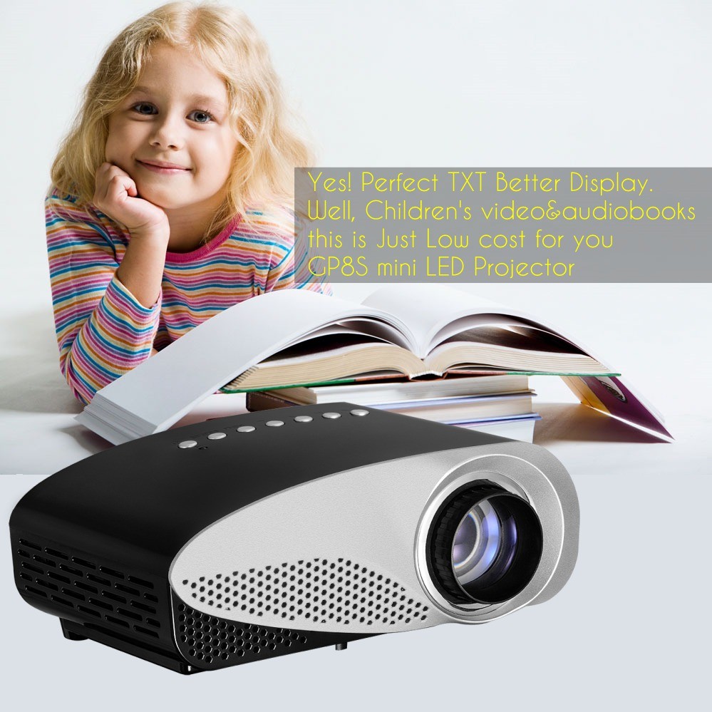 simplebeamer GP8S double HDMI port new mini led projector,Micro Portable game Projector with ATSC,HDTV