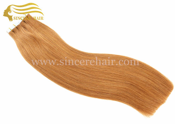 China 22" Double Drawn Tape In Hair Extensions for sale, 22" Straight Brown DD Double Sided Glue Tape Hair Extensions For Sale supplier
