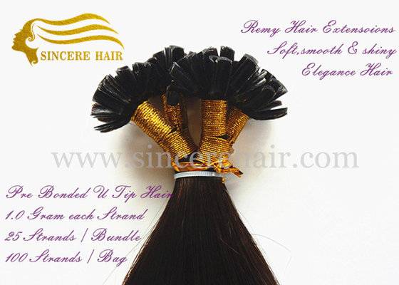 20 Inch Remy Human Hair Extensions 1.0 G Pre Bonded U Tip Hair Extensions For Sale supplier