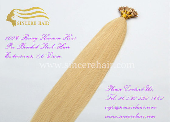 22 Inch Remy Human Hair Extensions 1.0 G Pre Bonded I Tip Hair Extensions For Sale supplier