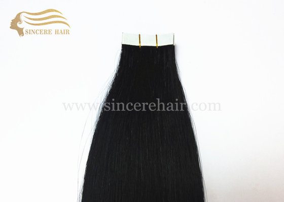 22" Jet Black #1 Tape In Remy Human Hair Extensions 2.5 Gram X 20 Pieces For Sale supplier