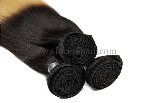 18" Ombre Hair Extensions Weaving Weft for Sale, 45 CM 100 Gram Straight OMBRE Human Hair Weft Extensions For Sale supplier