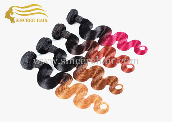 20 Inch Ombre Human Hair Extensions, 50 CM Ombre Remy Human Hair Weft Extensions 100 Gram 3.52 OZ For Sale supplier