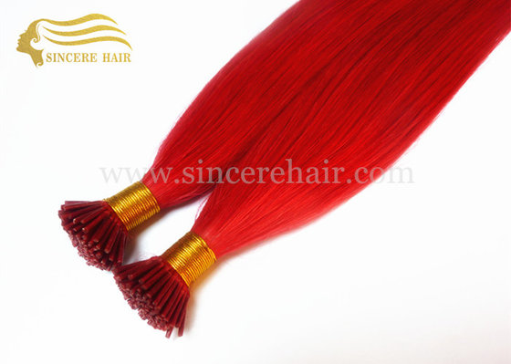 New Fashion Hair Products, 20" RED Straight Italian Keratin Fusion U-Tip Hair Extensions For Sale supplier