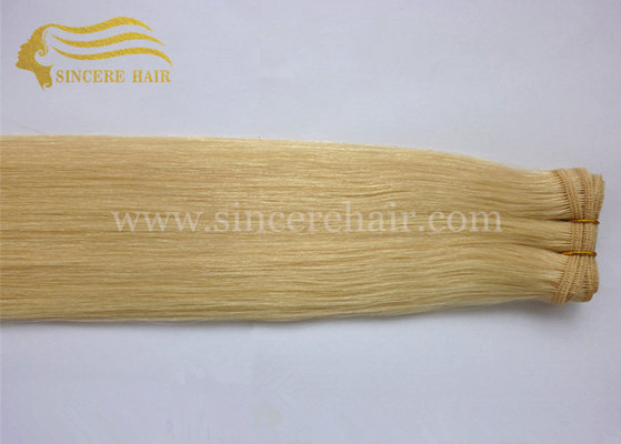 Top Quality 24 Inch Blonde #613 Remy Human Hair Weft Extensions For Sale supplier