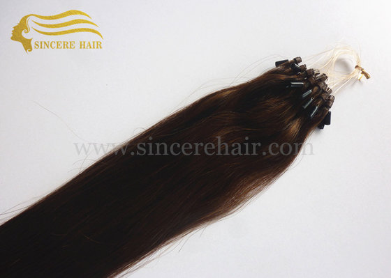 20" Micro Ring Hair Extensions - 50 CM Jet Black Micro Ring Loop Hair Extensions 1.0 G / Strand For Sale supplier