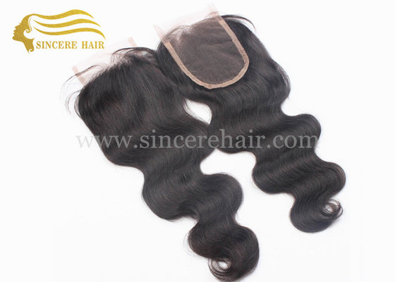 20" Clouser Hair Extensions - 20" Black Body Wave Virgin Remy Human Hair Clouser Extensions For Sale supplier