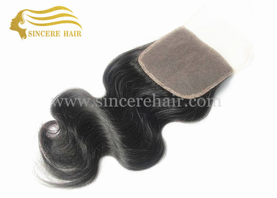 20" Clouser Hair Extensions - 20" Black Body Wave Virgin Remy Human Hair Clouser Extensions For Sale supplier