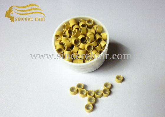 Hair Extension Accessories Micro Links with Silicon For Sale, Brown Micro Ring for Stick Hair Extensions for Sale supplier