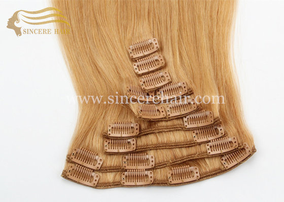 22 Inch Clip In Hair Extensions for sale - Hot Selling 55 CM Full Set 9 Pieces of Clip-In Remy Human Hair Wefts on Sale supplier