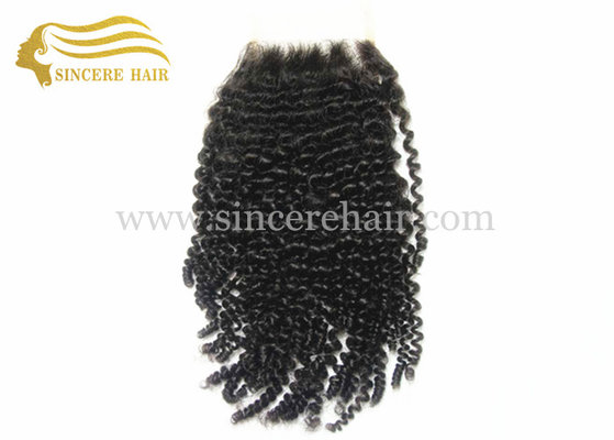 22" Deep Wave Clouser Hair Extensions - 22" Black Deep Wave Virgin Remy Human Hair Clouser Extensions For Sale supplier