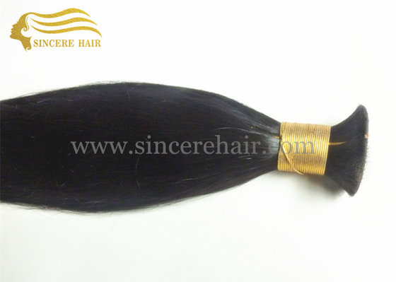 20" Straight Hair Extensions Bulk Hair for sale, 20" Black Straight Real Virgin Remy Human Hair Bulk Extensions For Sale supplier