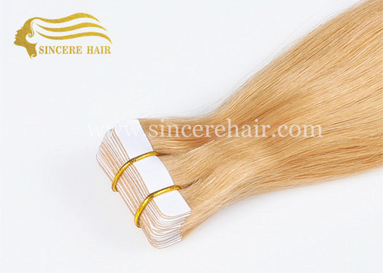 Hot Sale 22 Inch Tape In Hair Extensions for sale, 55 CM Straight Blonde Color Tape In Remy Hair Extensions For Sale supplier