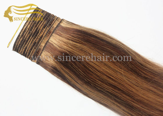 26" Piano Colour Hair Weft Extensions for Sale, 65 CM Long Piano Remy Human Hair Weaving Weft 100 Gram / Piece For Sale supplier