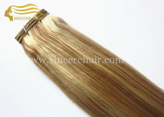35 CM Body Wave Hair Weft Extensions, 14" Brown Remy Human Hair Weft Extension For Sale supplier