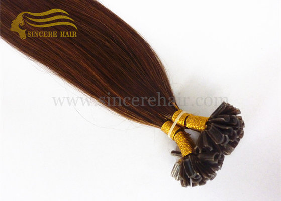 20" Italian Keratin Fusion U Shape Hair Extensions for sale - 1.0 G STW Brown Pre Bonded U Tip Hair Extensions For Sale supplier