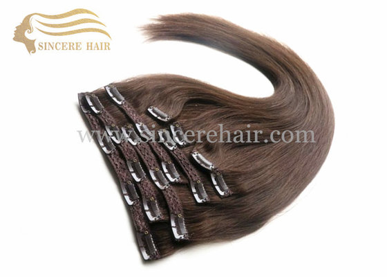 Hot Sell 45 CM Full Set of 8 Pieces Clip In Remy Human Hair Extensions for Sale supplier