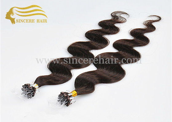 26" BD Micro Ring Hair Extensions for sale - 65 CM 1.0 Gram Body Wave Brown Micro Linked Hair Extensions For Sale supplier