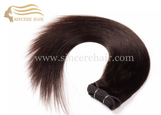 Wholesale 50 CM Remy Cuticle Hair Weft Extensions - 20" Silk Straight Brown Remy Human Hair Weft Extension For Sale supplier