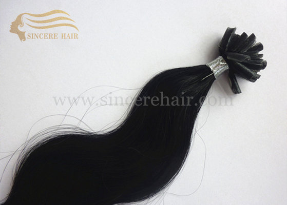 55 CM Body Wave Remy U Tip Human Hair Extensions - 22" 1.0 G Black Italian Keratin Fusion Flat Hair Extension for sale supplier