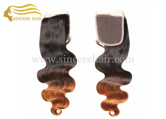 New Fashion Hair Products, 50 CM Body Wave Ombre Virgin Remy Human Hair Clouser For Sale supplier