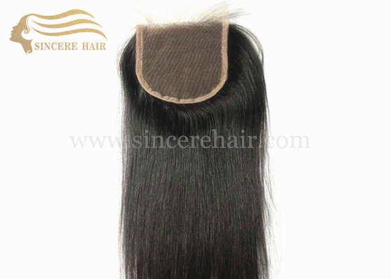 Fashion Hair Products, 18" Natural Black Straight Virgin Remy Human Hair Clouser Extensions For Sale supplier