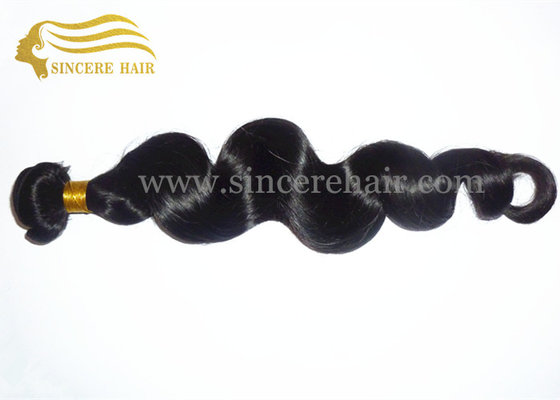 Hot Sell 22 Inch Black Loose Wave Virgin Remy Human Hair Weft Extensions for sale supplier