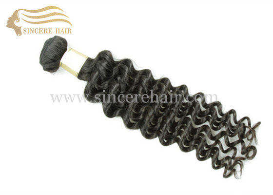Hot sale 18" CURLY Hair Extensions Weft for Sale, 18 Inch Natural Black Curly Remy Human Hair Weave for Sale supplier