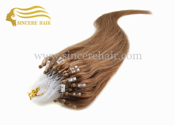 20 Inch Micro Ring Hair Extensions for sale - 50 CM 1.0 G Light Brown Micro Linked Loop Hair Extensions For Sale supplier