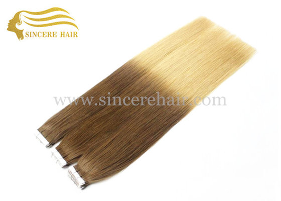 Hot Selling 24 Inch Ombre Blonde Double Drawn Seamless Tape In Remy Human Hair Extensions for sale supplier