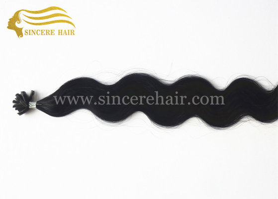 60 CM Body Wave U-Tip Hair Extensions for sale - 24" Body Wave Black Pre Bonded U Tip Remy Human Hair Extension for Sale supplier