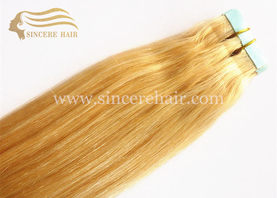 55 CM Straight Remy Single Drawn Double Sided Glue Tape Hair Extensions 2.5 G X 20 PCS for sale supplier