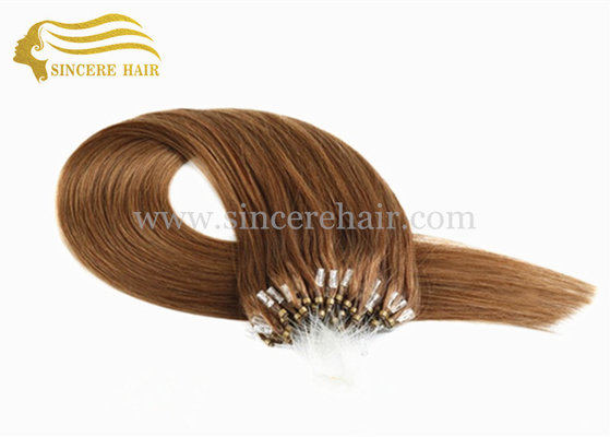 Fashion Hair Product, 55 CM 1.0 G Straight Brown Micro Links Loop Hair Extensions For Sale supplier