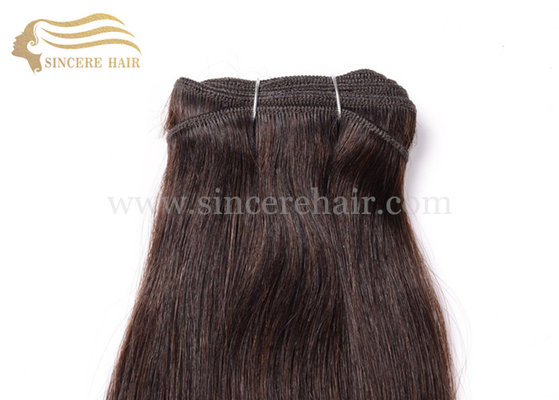 Wholesale 50 CM Remy Cuticle Hair Weft Extensions - 20" Silk Straight Brown Remy Human Hair Weft Extension For Sale supplier